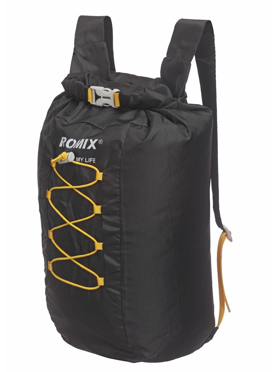 Mochila Portatil Romix Preto e Amarelo